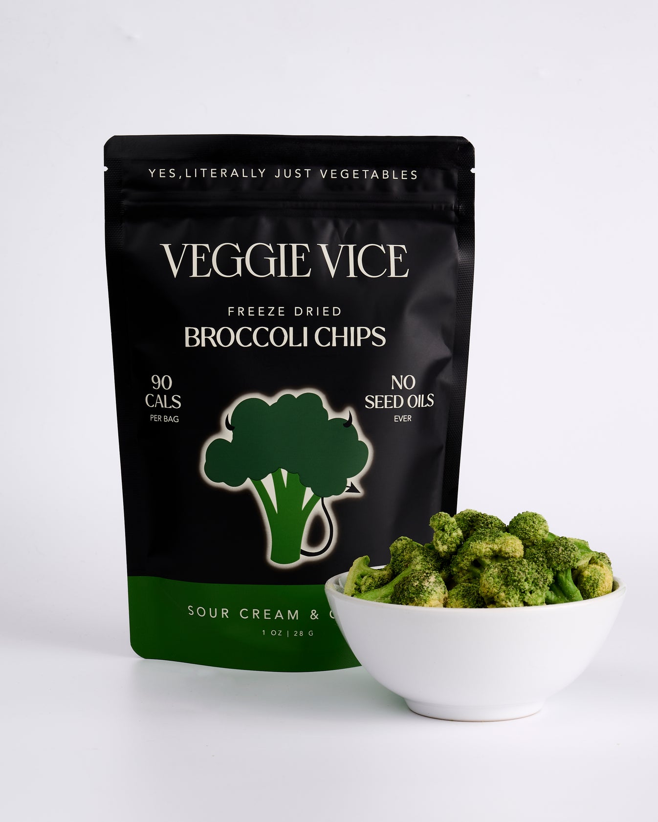 Broccoli Chips - Sour Cream & Onion - $6.99/bag – Veggie Vice
